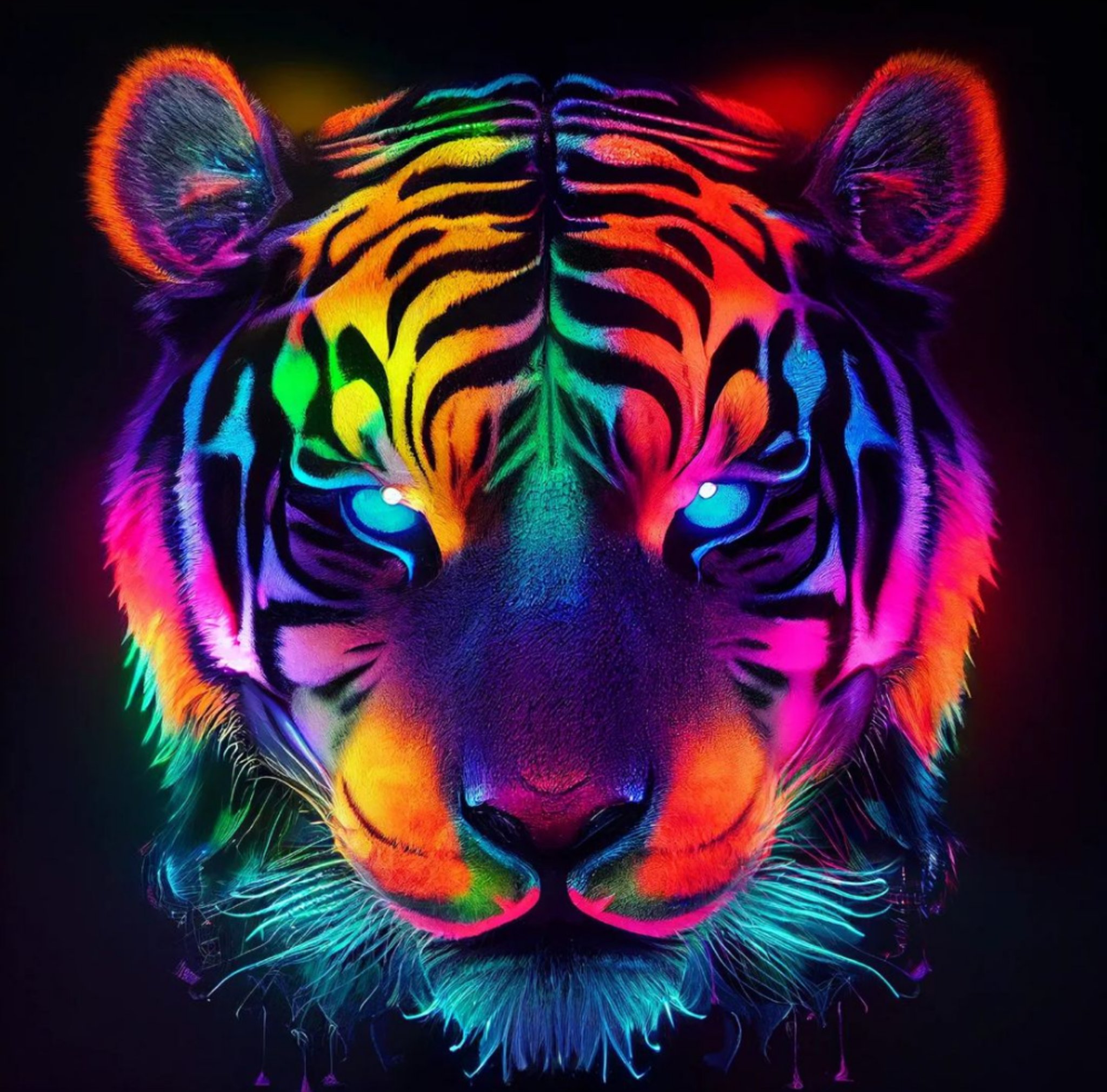 Rainbow Tiger Wallpaper