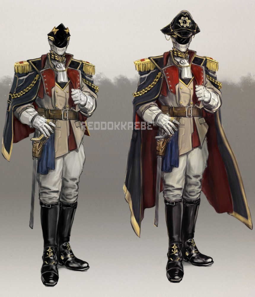 boots epaulettes white gloves gloves black footwear weapon hat ...