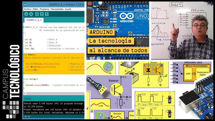 Microcontrolador PIC on Twitter: "Curso online de Arduino Básico en el Campus Tecnológico ...