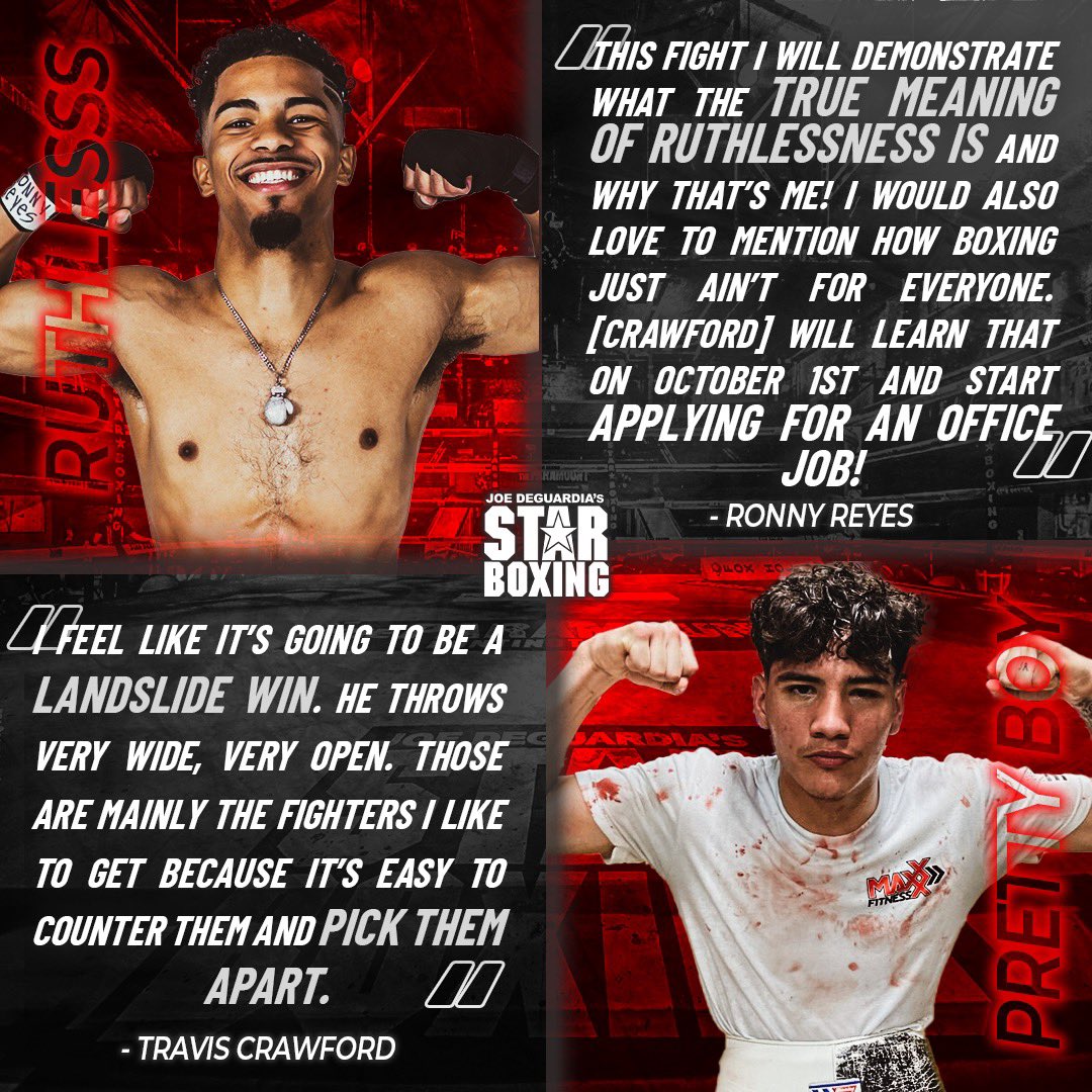 Star Boxing on Twitter: "War of words ⚔️ war of gloves @HeavyHitter_Ron and Travis Crawford ...