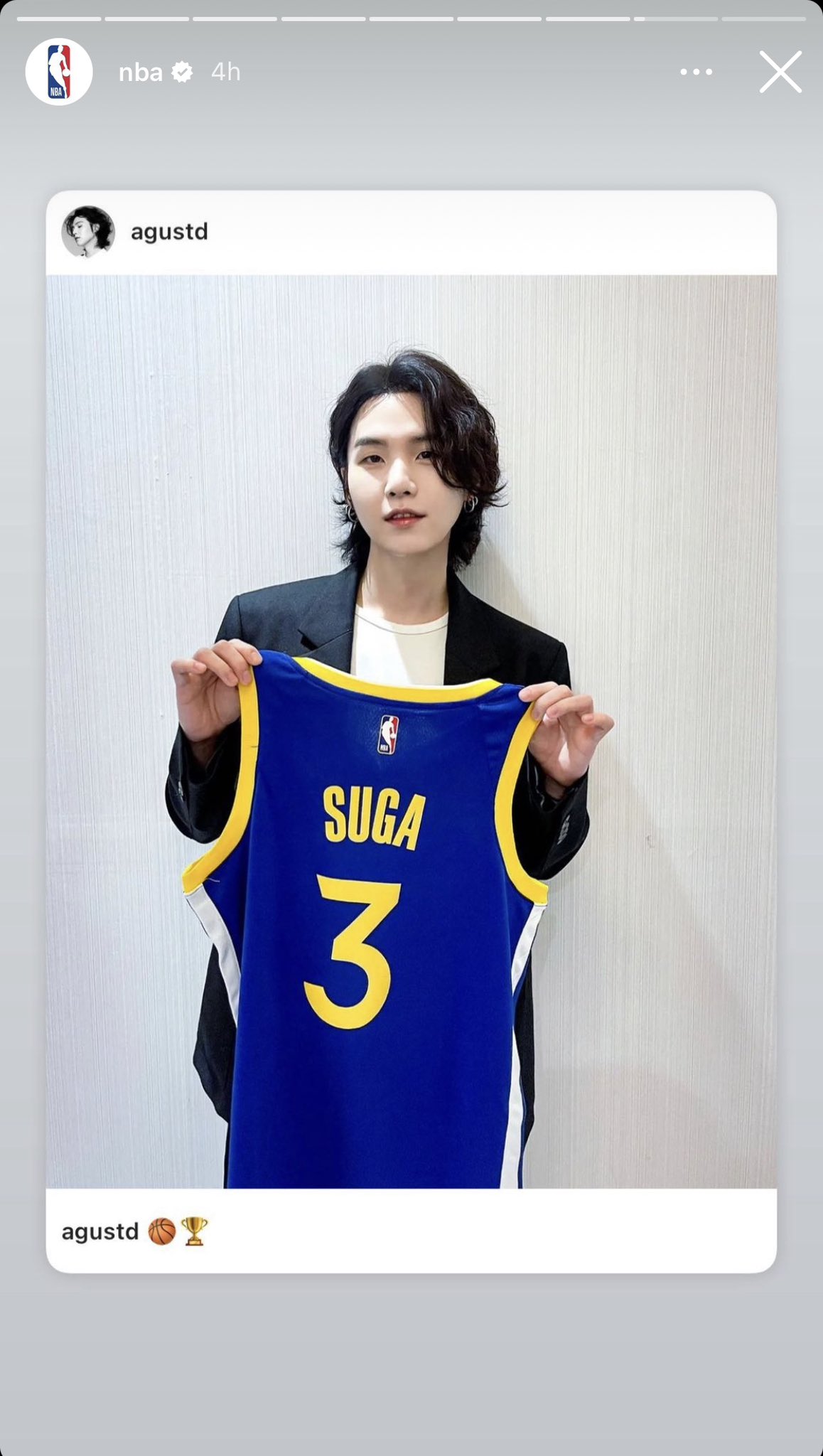 Min Suga HQ⁷ on Twitter: "[#SugaHQ_Update] NBA’s official instagram account reposted #SUGA’s ...