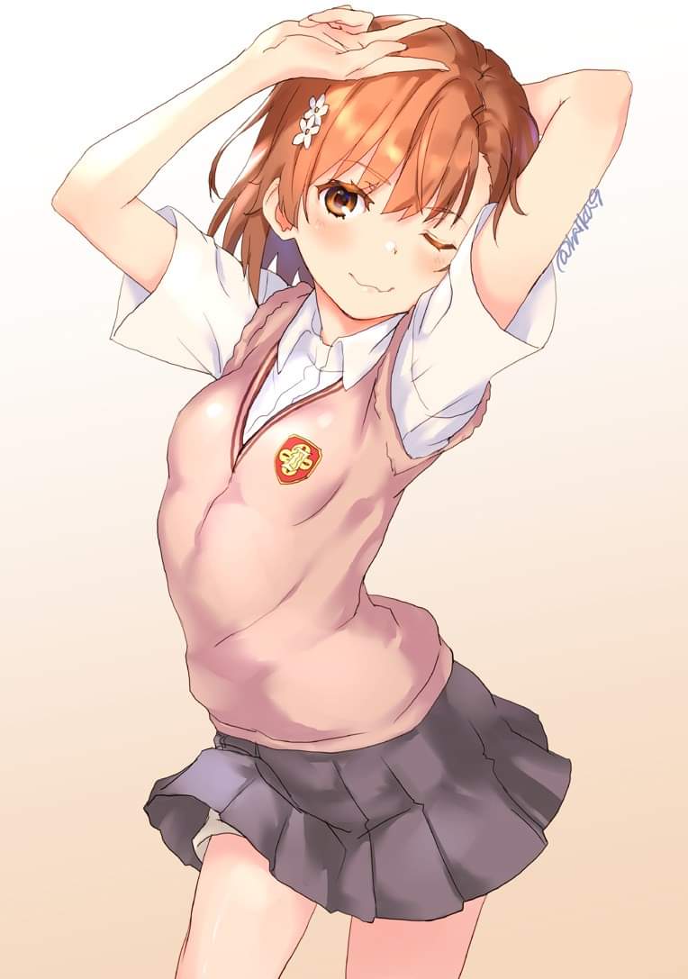 ⚡ Electric Senpai ⚡ on Twitter: "UwU ~ best girl Mikoto Misaka from Toaru ⚡🧡 !xD¡"