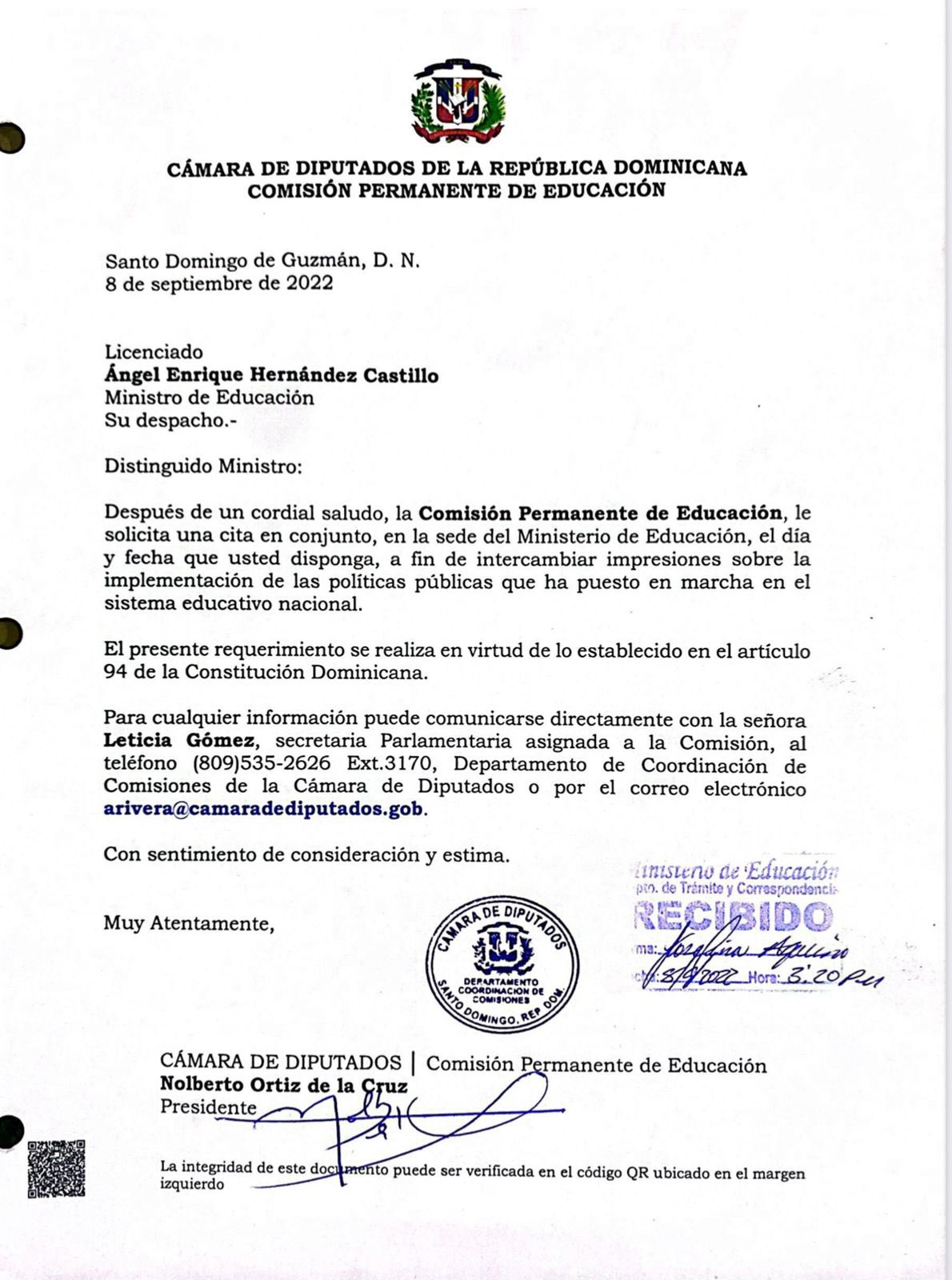 Manuel Rojas on Twitter: "La visita al Ministro de Educación era oficial notificada por los ...