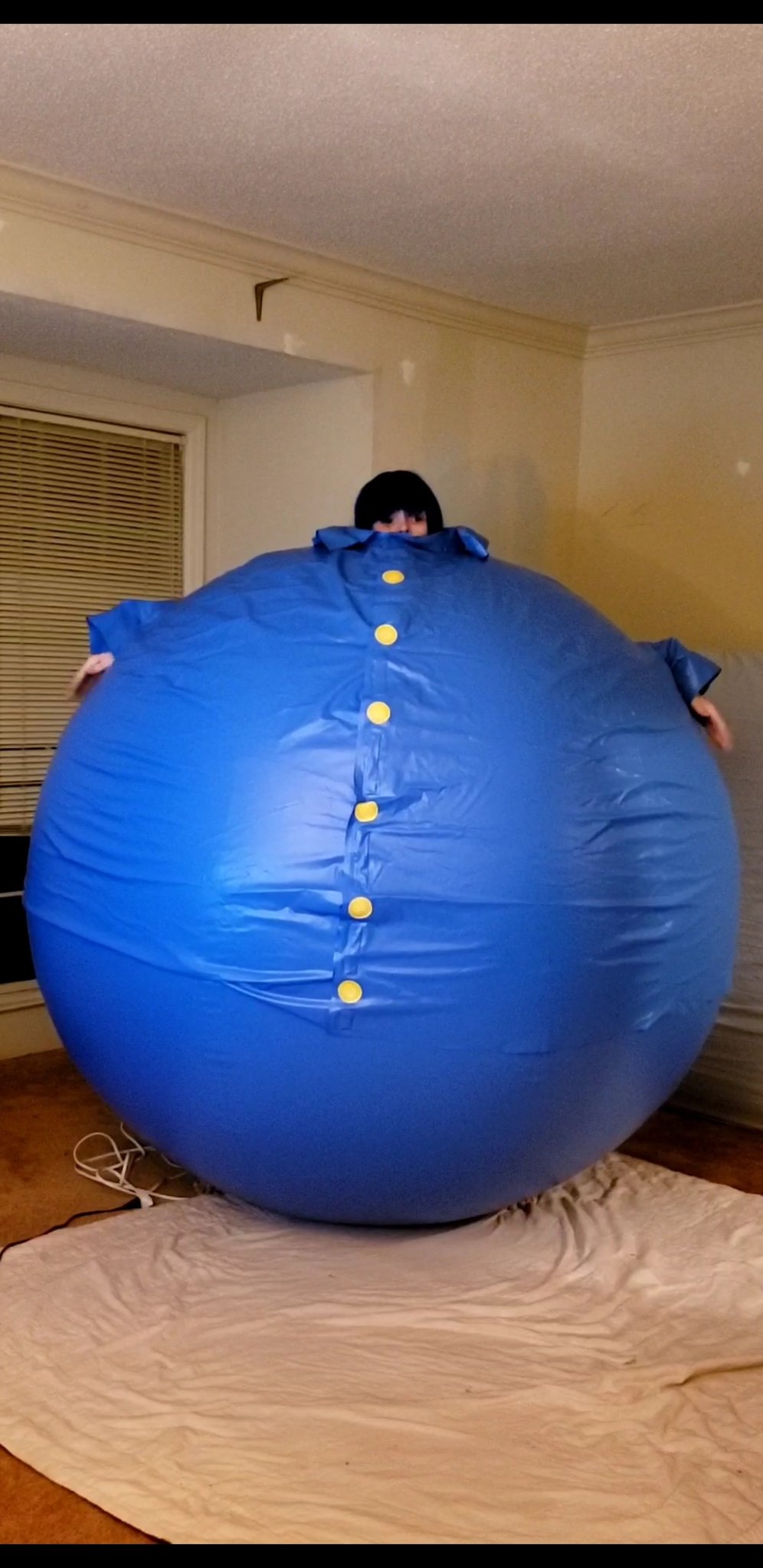 Blueberry Inflation Costume Inflatable Violet Chub Suit Halloween
