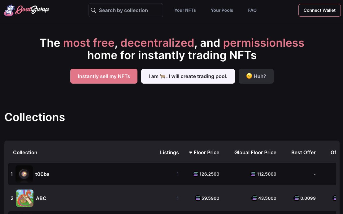 GOAT swap 🐐 on Twitter: "Fellow 🐐-tizens! We have updated our home page to be a little clearer ...