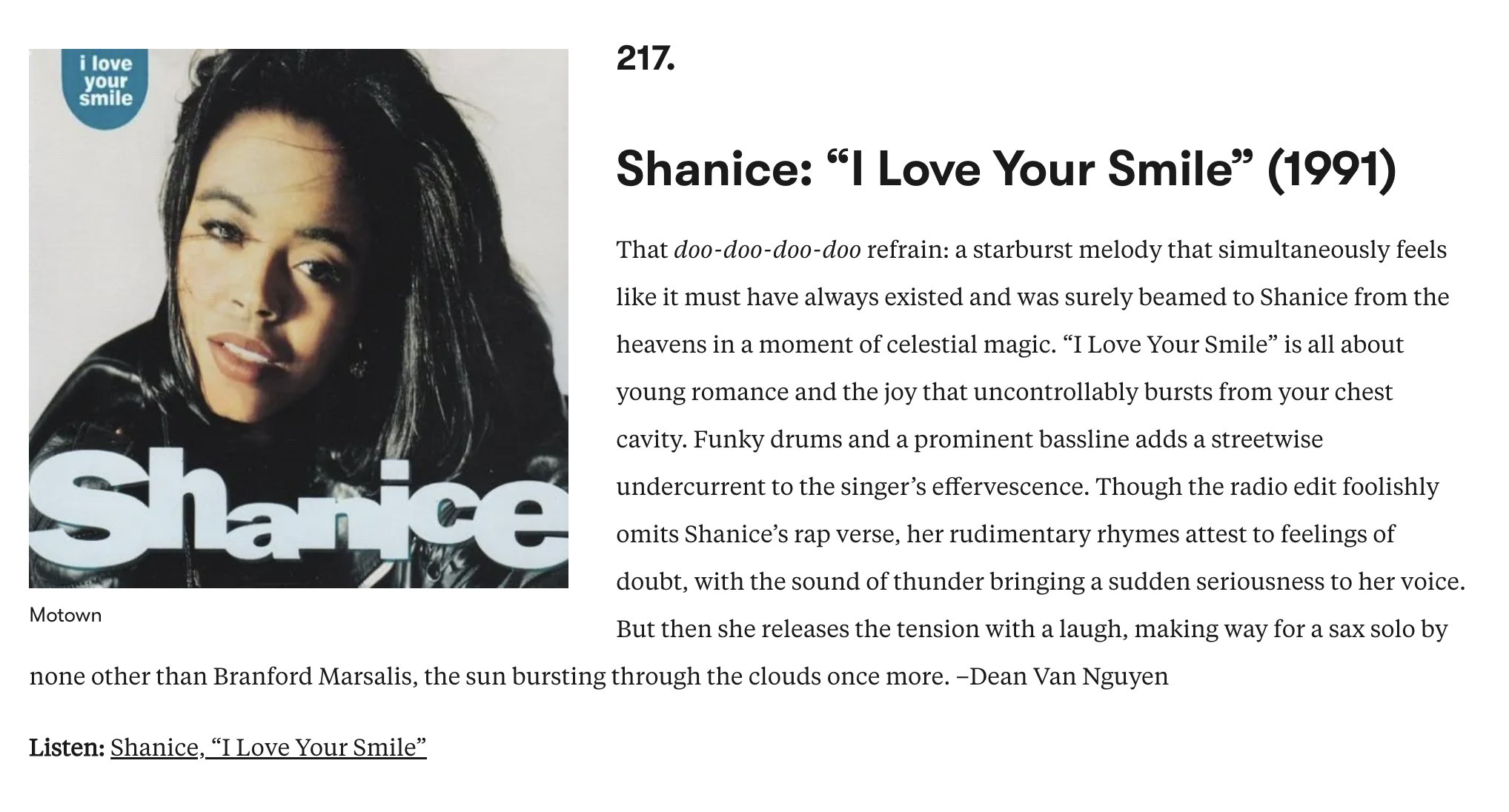 Shanice I Love Your Smile 2022