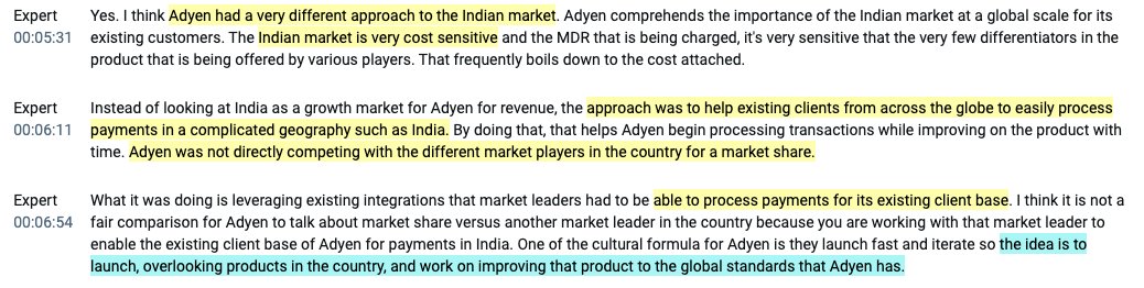 1/ Adyen's value proposition explained below. (a) Own most of the ...