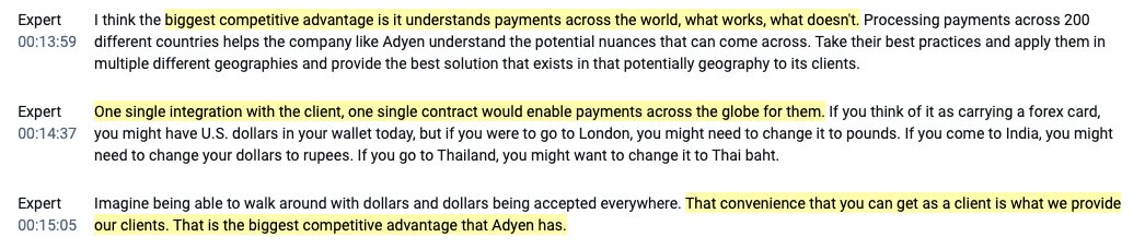 1/ Adyen's value proposition explained below. (a) Own most of the ...