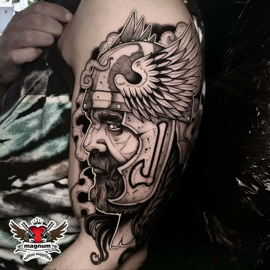 Warrior Helmet Tattoo