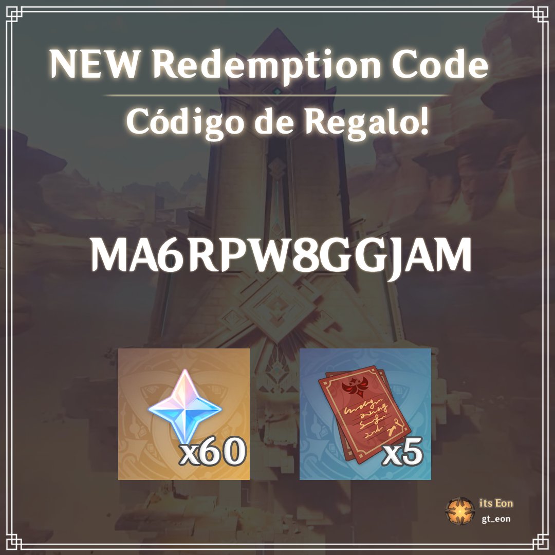 Its Eon on Twitter: "New Redemption Code !!!☄☄☄ Link: https://t.co/yyHJrQ8vBH #Genshinimpact # ...