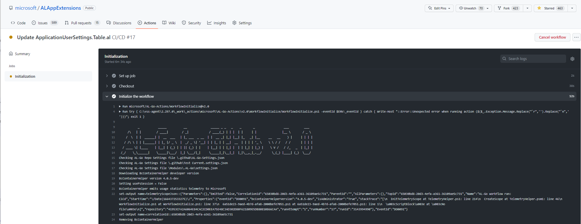 Jesper Schulz-Wedde (MSFT) on Twitter: "And there it is! AL-Go for GitHub on the #MSDyn365BC ...