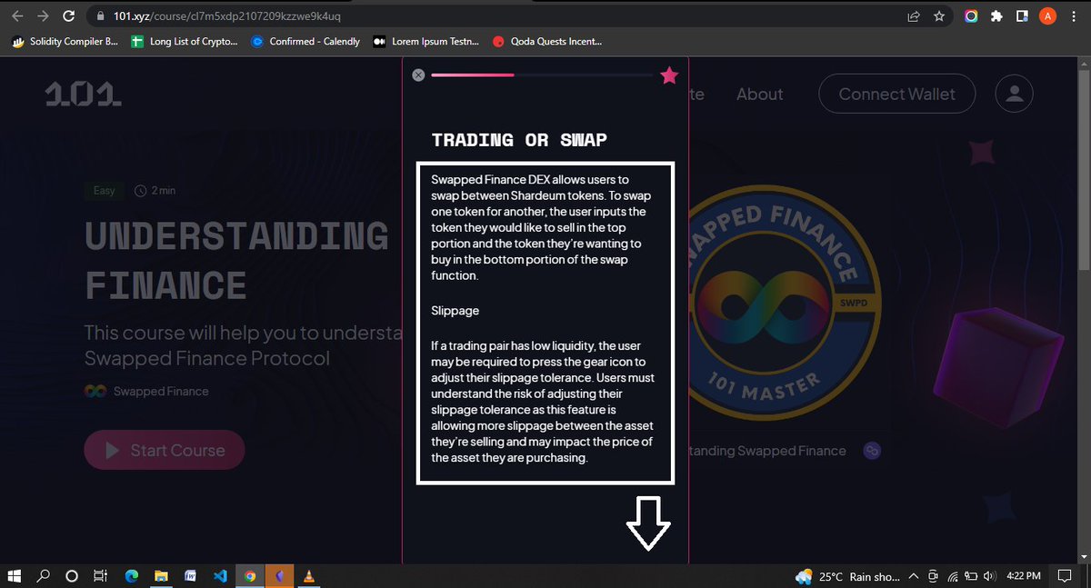 CHASE💀 on Twitter: "Good, now go to https://101.xyz/course/cl7m5xdp2107209kzzwe9k4uq… then tap ...
