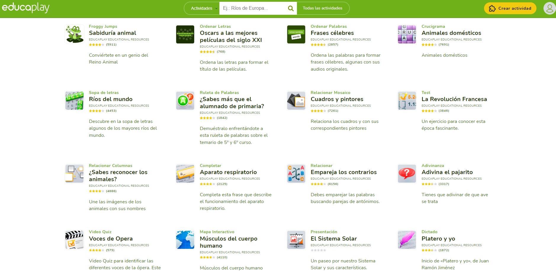 El Castor Curioso on Twitter: "En @educaplay podéis encontrar gran cantidad de recursos ...