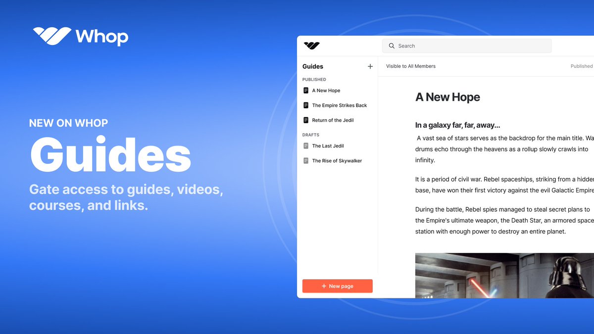 Whop on Twitter: "RT @whopbiz: Gated content is live on Whop! You can now give members exclusive ...