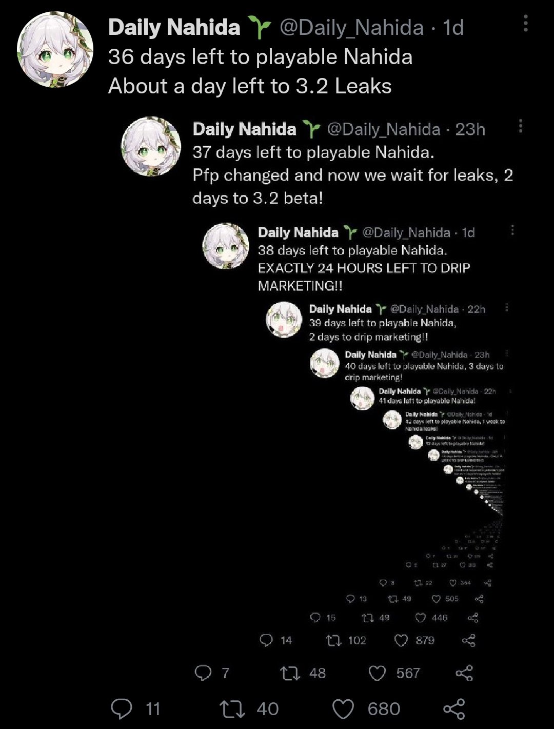 Daily Nahida 🌱 on Twitter: "Too many posts i forgor 💀 35 days left to playable Nahida! https://t ...