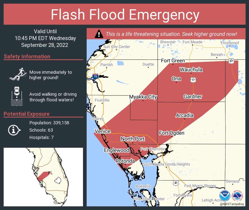 Local Venice Florida Flood Map NWS Says Hurricane Milton To Bring