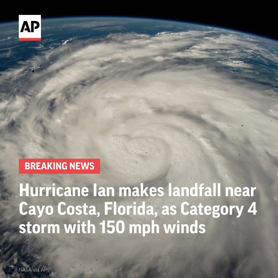 Breaking Hurricane Ian Has Made Landfall Near Cayo Costa Florida As