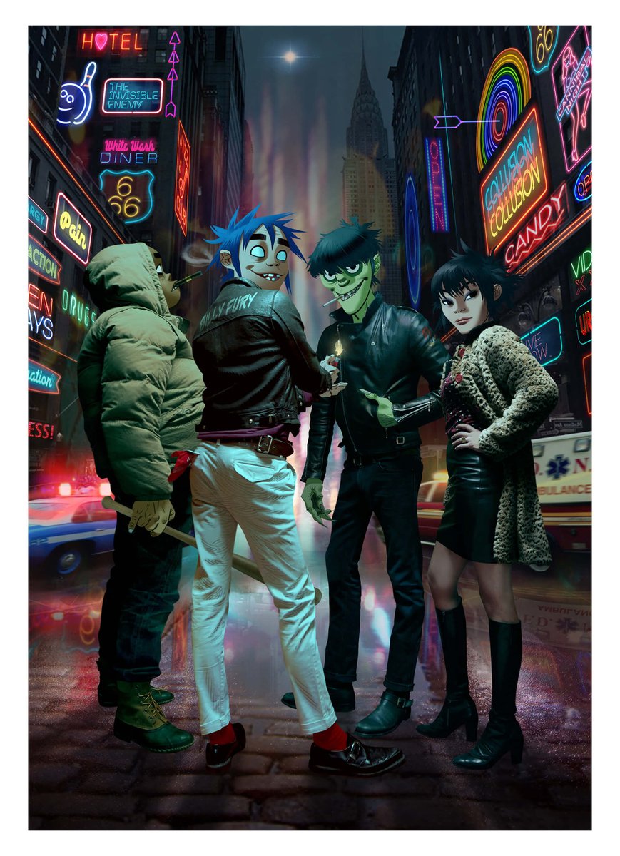 The Art of Gorillaz on Twitter: "This image was used as the rear cover of the Humanz album. An ...