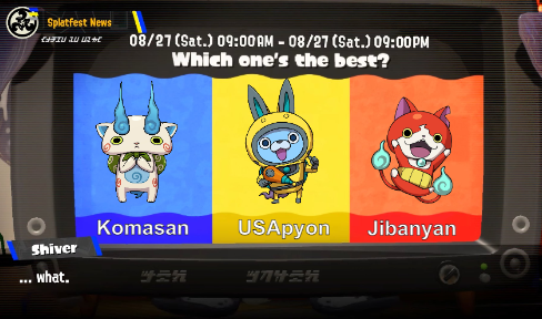r/yokaiwatch struggle posts on Twitter: "next splatfest got leaked, this is gonna be insane ...