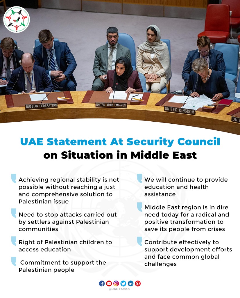 UAE Forsan on Twitter: "UAE Statement At Security Council on Situation in Middle East #UAExUNSC ...