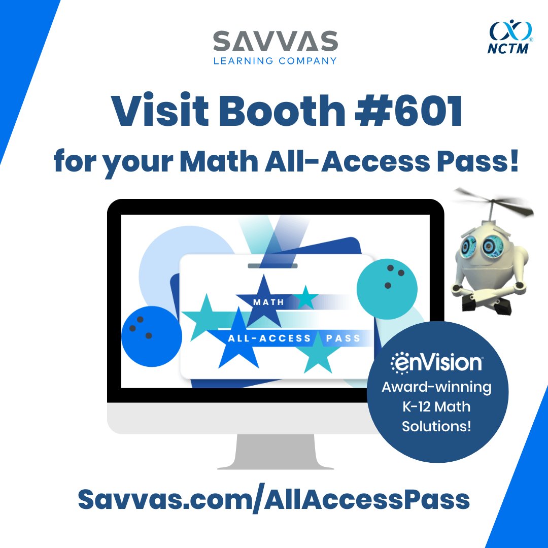 Savvas Learning on Twitter: "💻 #NCTMLA22 attendees! Stop by the @SavvasLearning booth #601 for ...