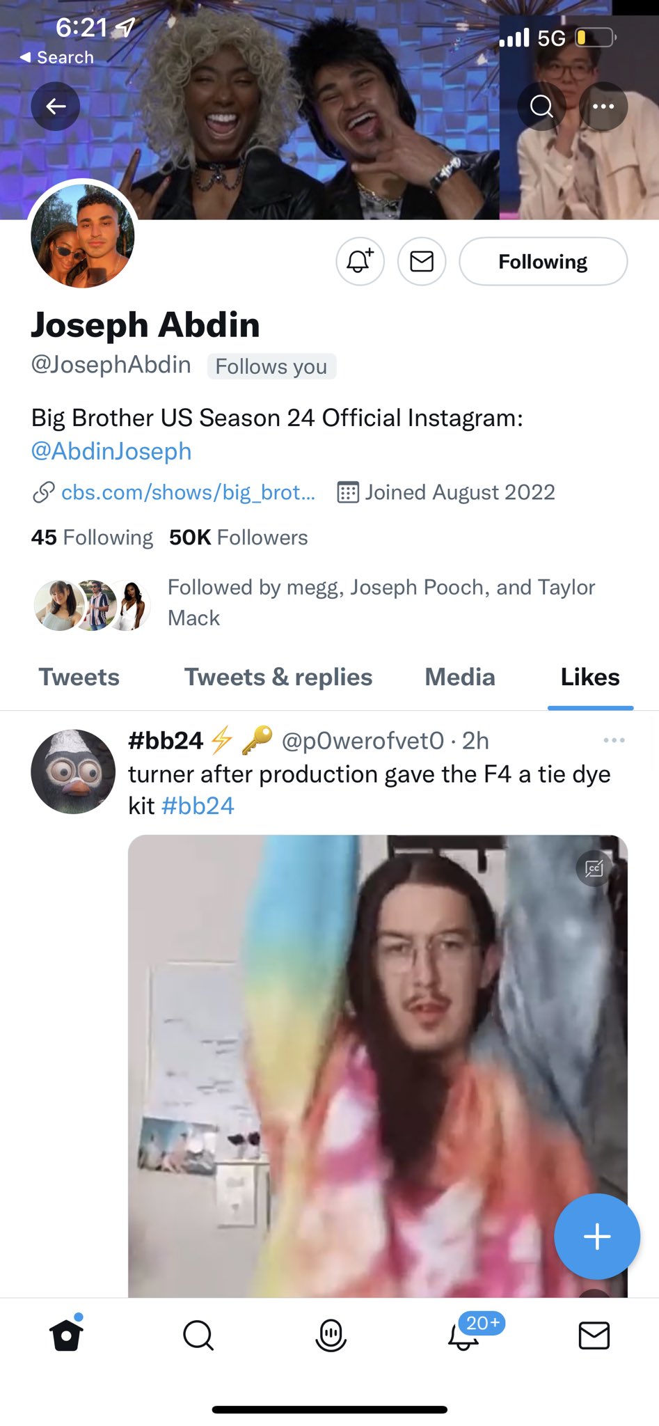 TURNER (BB24) on Twitter: "Yo @JosephAbdin explain yourself right this second 💀 https://t.co ...