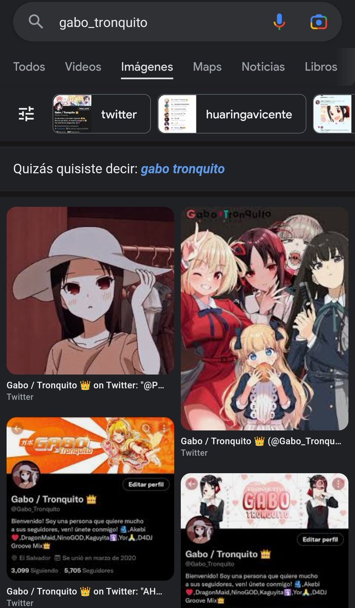 Gabo / Tronquito 👑 on Twitter: "Banda, literalmente si busco mi nickname en Google, salgo yo, yo ...