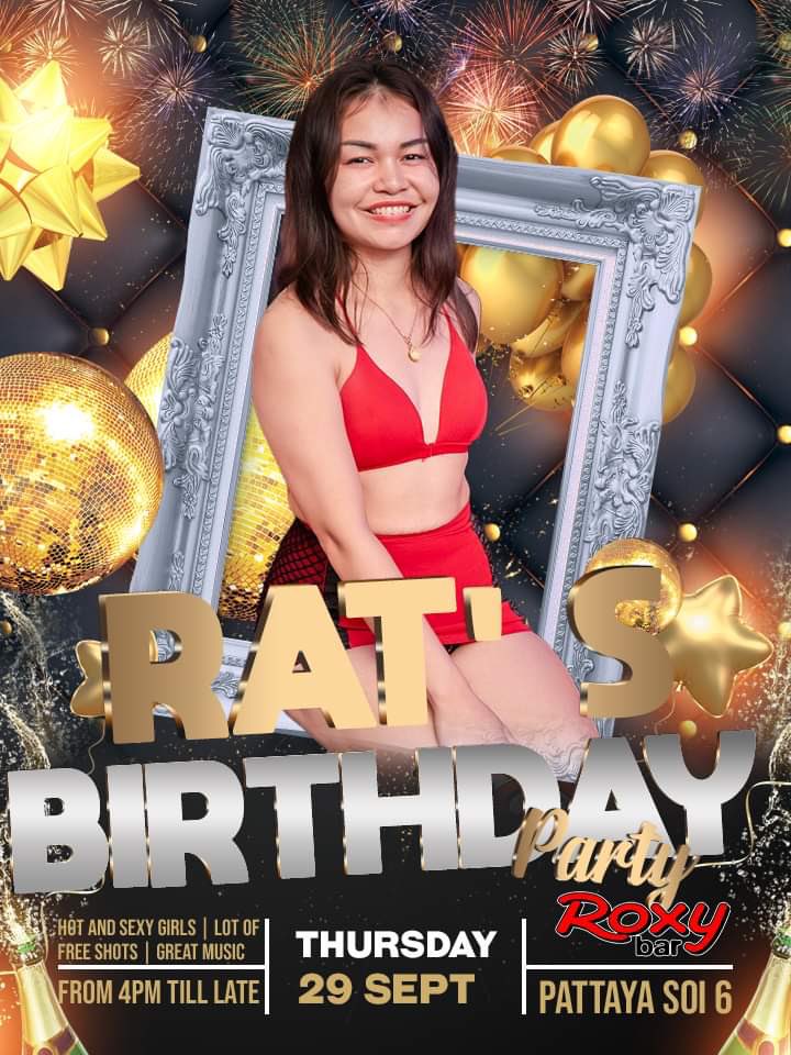 Roxy bar Soi 6 on Twitter: "It’s Rat’a birthday party at Roxy bar Don’t wait join the fun!!!😍😍😍 ...