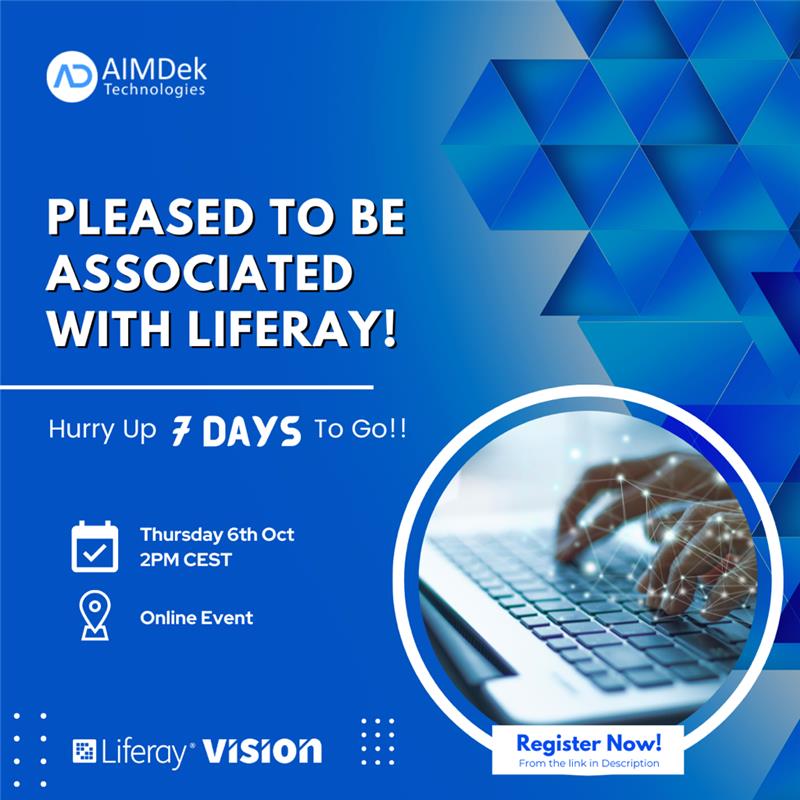 AIMDek Technologies on Twitter: "Hurry Up Register Now!! https://t.co/VcqpiOBuP2 #LRvision # ...