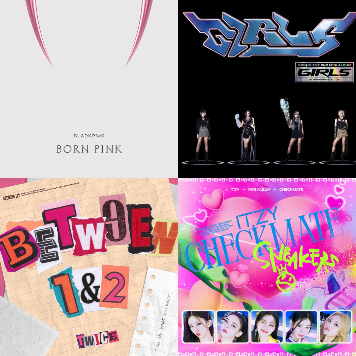 BLACKPINK Charts on Twitter: "Albums released in 2022 by female groups with the most top 10 ...
