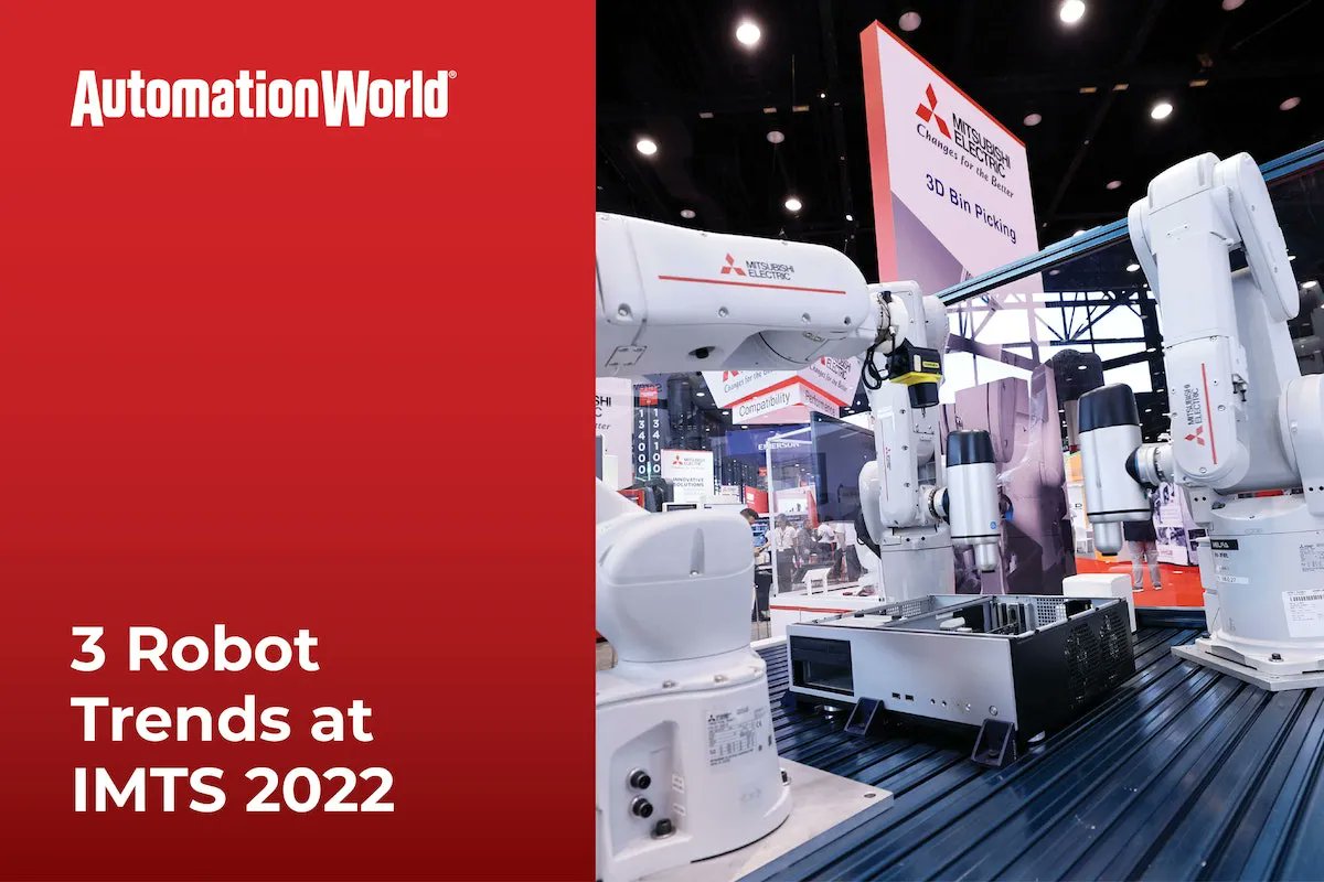 Automation World on Twitter: "3 #Robot Trends Seen at IMTS 2022. https://buff.ly/3VixCKa"