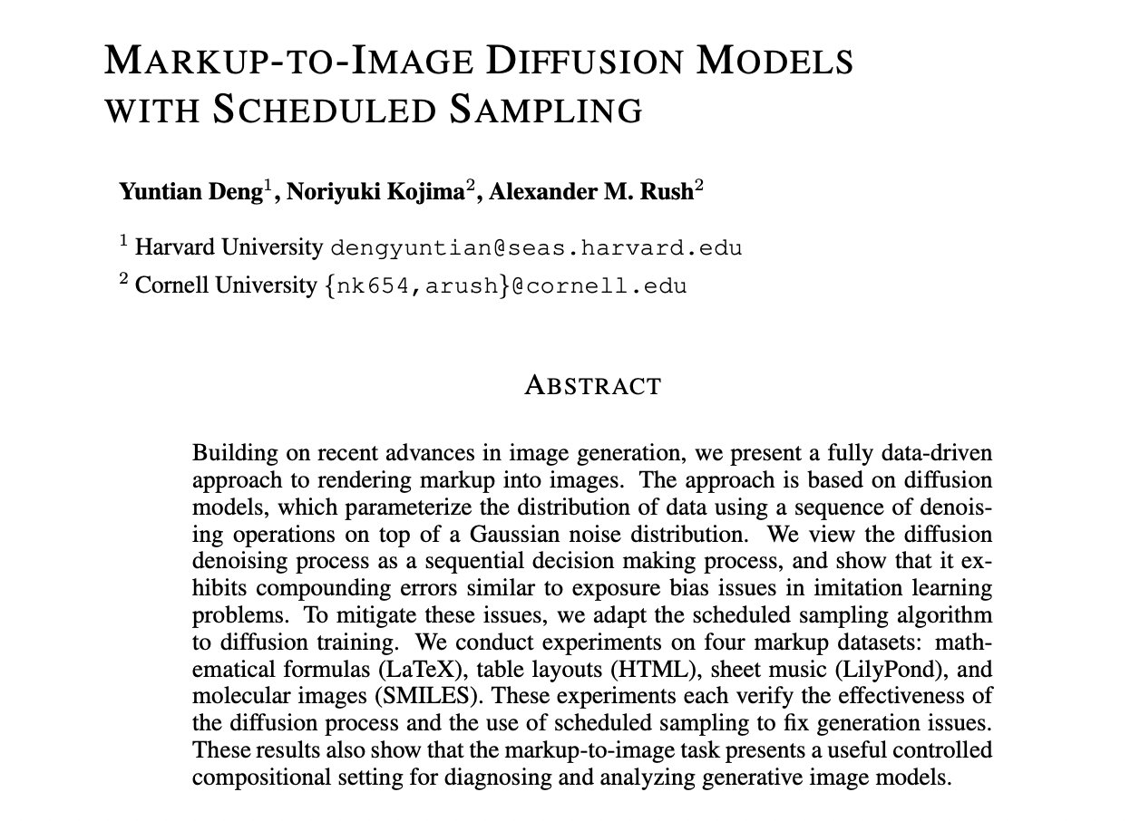 AK 🤗 in SF for the Open-Source AI meetup on Twitter: "Markup-to-Image Diffusion Models with ...
