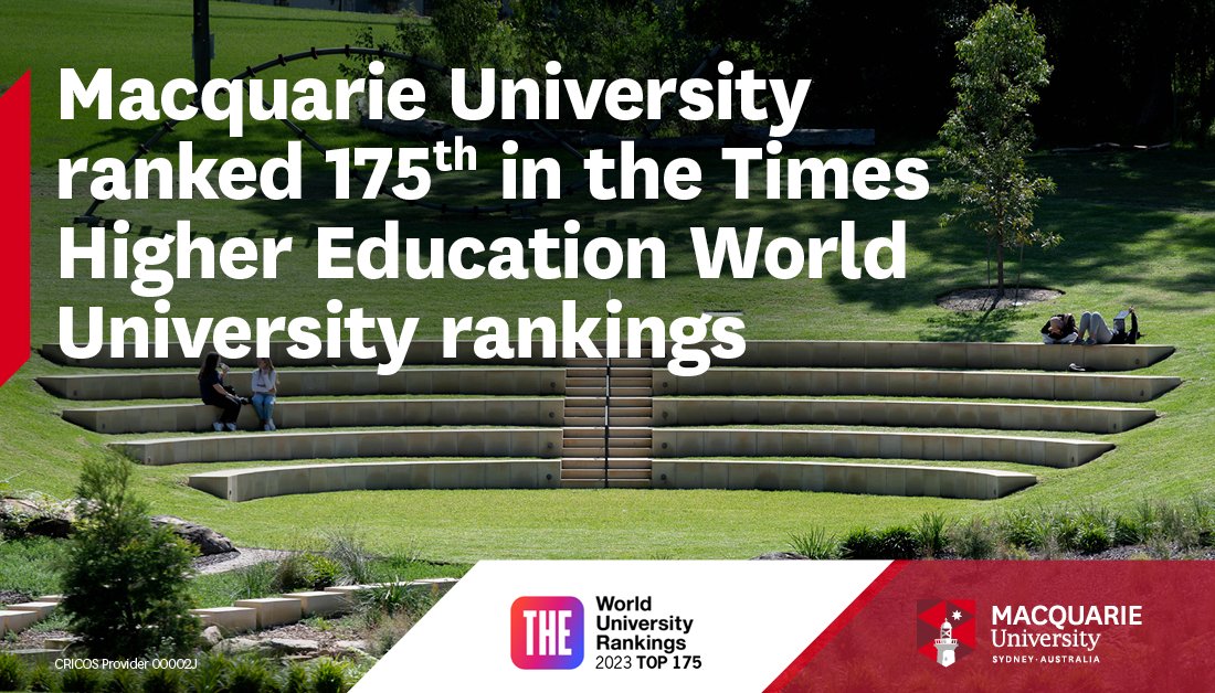 Macquarie University has placed 175 in the 2023 Times Higher Education ...