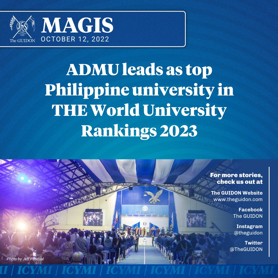 The GUIDON on Twitter: "MAGIS UPDATE: Ateneo de Manila University ranks first among all ...