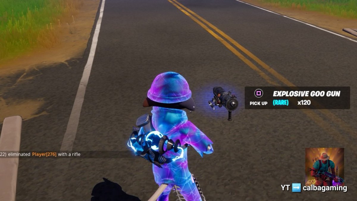 Cal on Twitter: "The new explosive Goo Gun in Fortnite is even better than Chrome Splash 💥 # ...