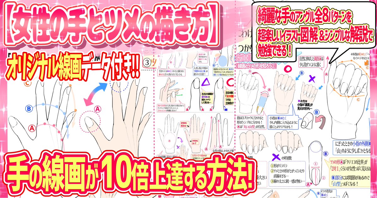 吉村拓也【イラスト講座】 on Twitter: "RT @hanari0716: 『手が苦手すぎて描けない…💦』 って人にこそ参考にしてほしい講座⏬ 🥇手の骨格について https ...