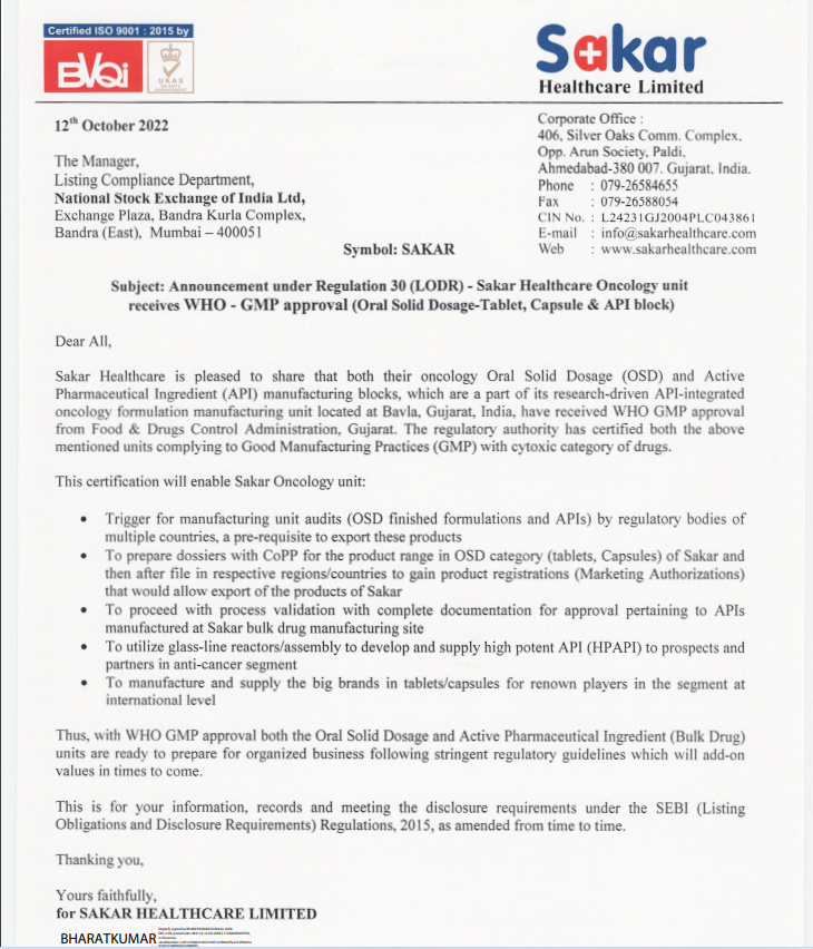 Sakar healthcare - Thread from Dr Prashant Mishra @drprashantmish6 ...