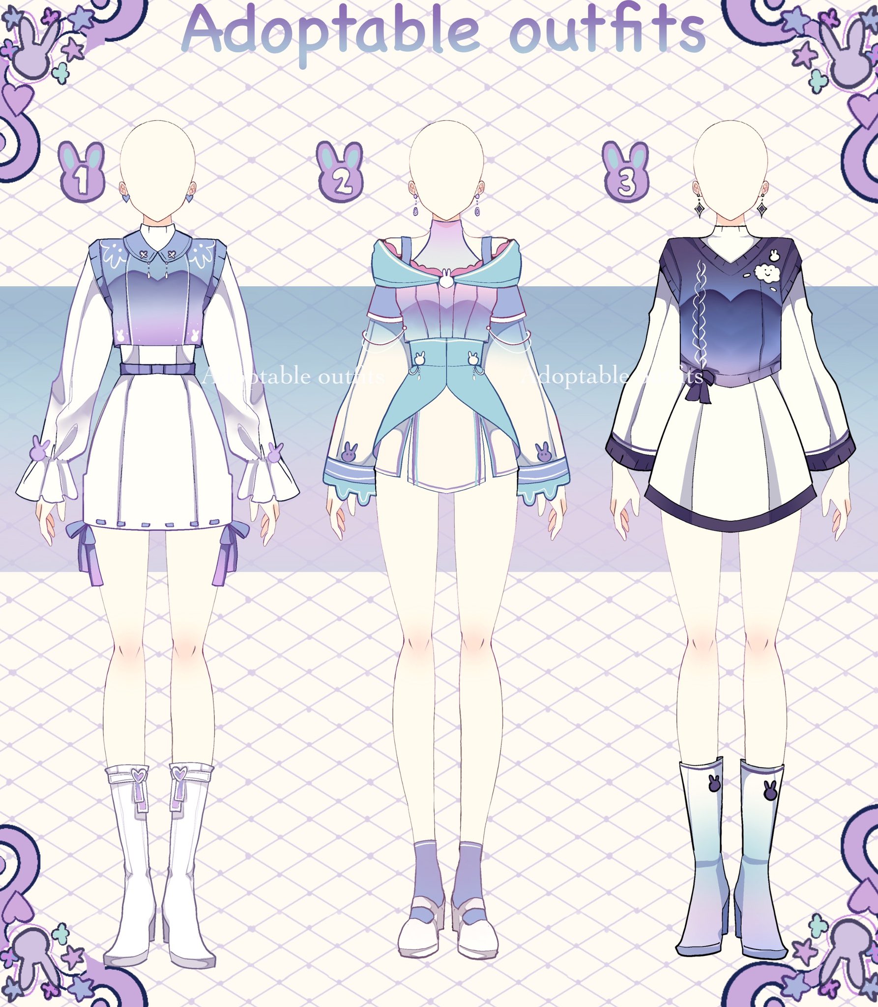 Deviantart Drawing Clothes Outfit Adopts 10 [CLOSED] By Rumiiya - Fur