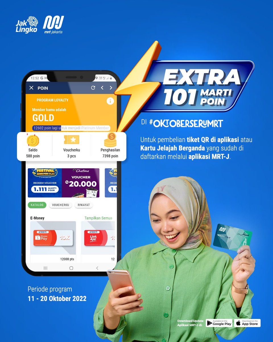 MRT Jakarta on Twitter: "Teman MRT, yuk tingkatin terus Marti Poin kamu! Ada #OktoberSeruMRT ...
