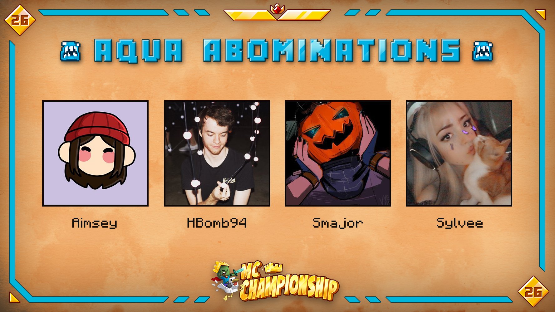 MC Championship on Twitter: "👑 Announcing team Aqua Abominations 👑 @aimseytv @HBomb94 ...
