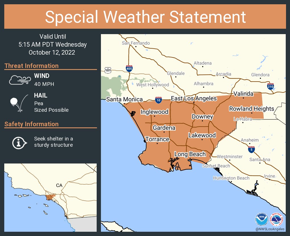 NWS Los Angeles on Twitter: "A special weather statement has been issued for Long Beach CA ...
