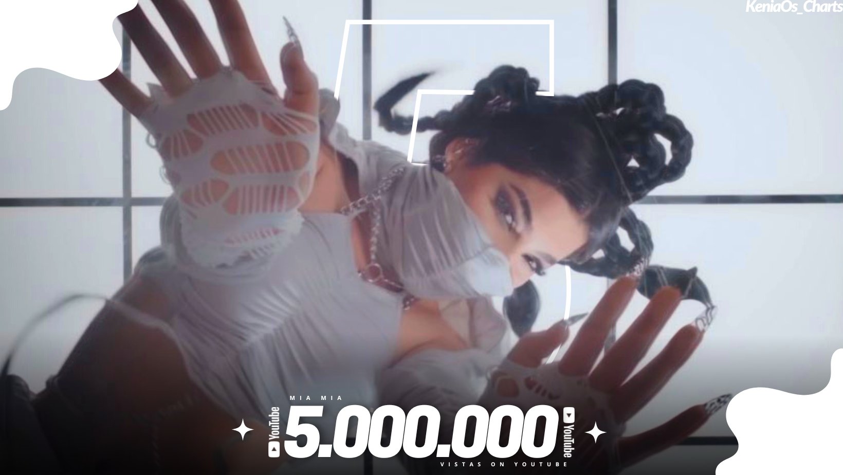 Kenia OS Charts on Twitter: "“Mía Mía” de @KeniaOS supera 5 MILLONES de reproducciones en ...