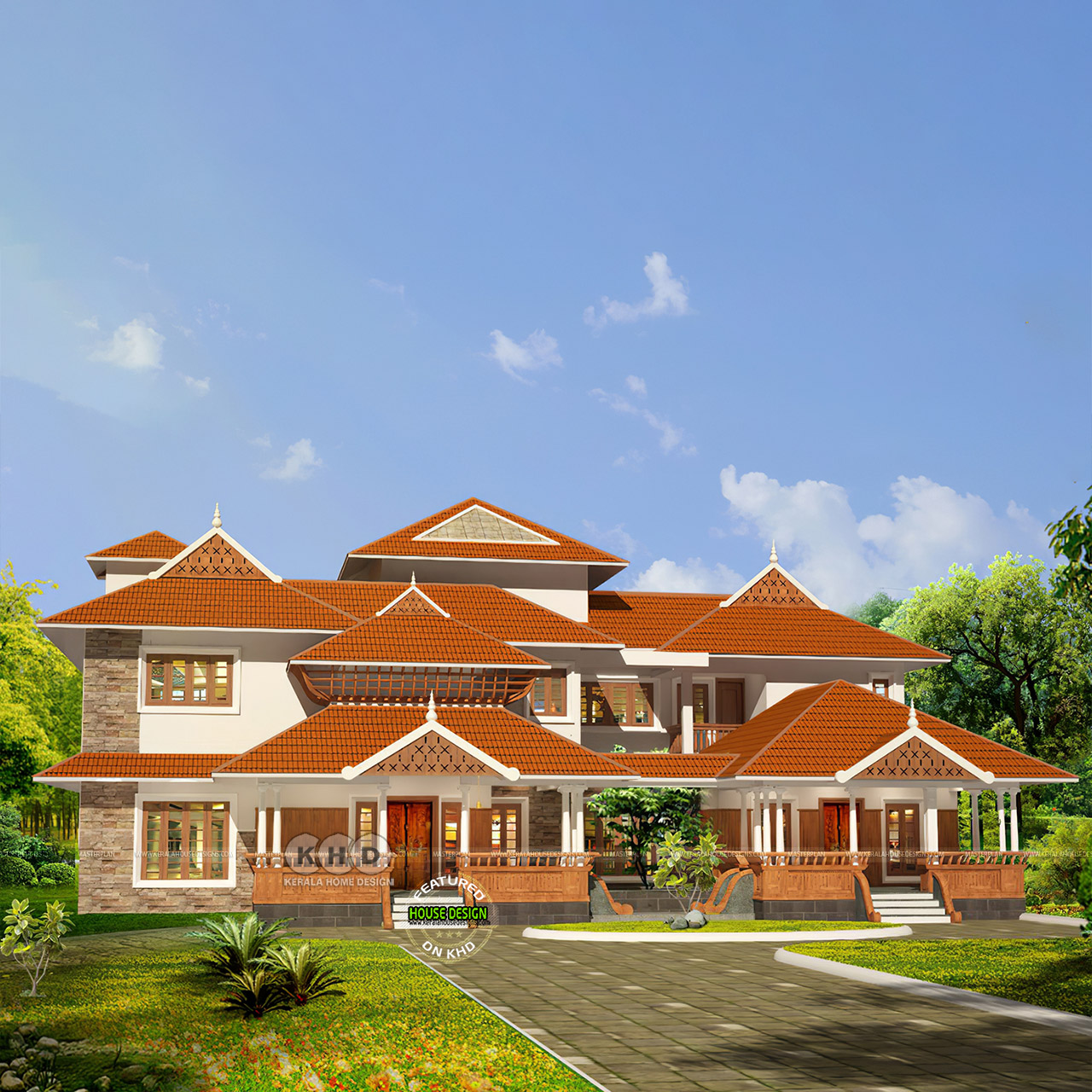 Kerala Traditional House Elevations