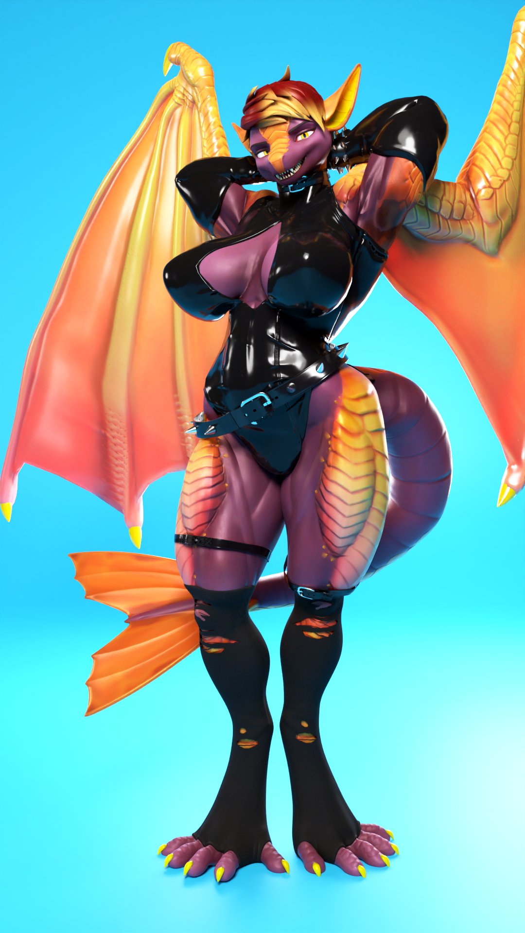 Kasdaq: enjoyer of Stabby Lizards on Twitter: "Kinktober Day 12: Latex Zyndet rocking the tight ...