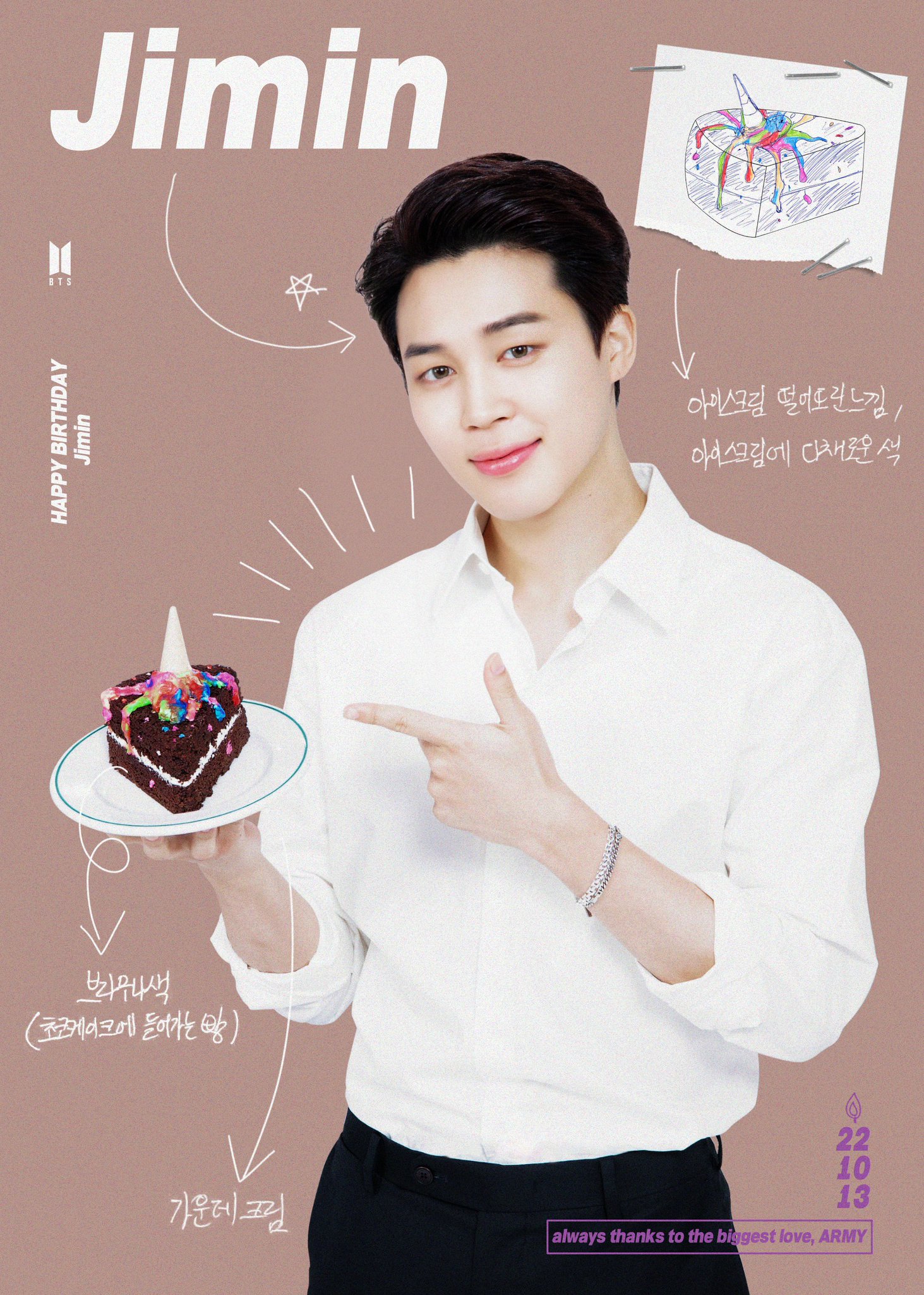 BTS_official on Twitter: "[#지민생일ㅊㅋ] )) )) )) (( (( (( ( •᷄ ɞ •᷅ ) *☆"지민*.☆ " 。 생일축하* __♠|∩|♠ ...