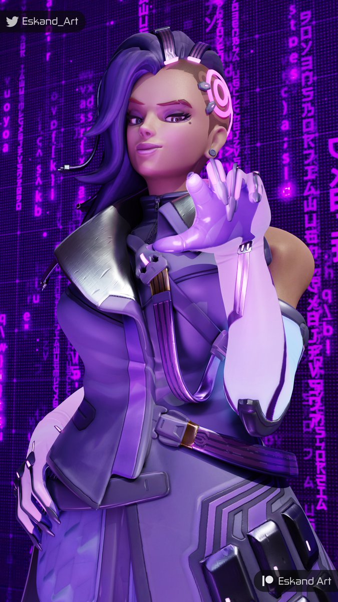 Eskand Art 💜 Commissions OPEN! on Twitter: "Sombra Boop! 💜 (I think Sombra's new design ...