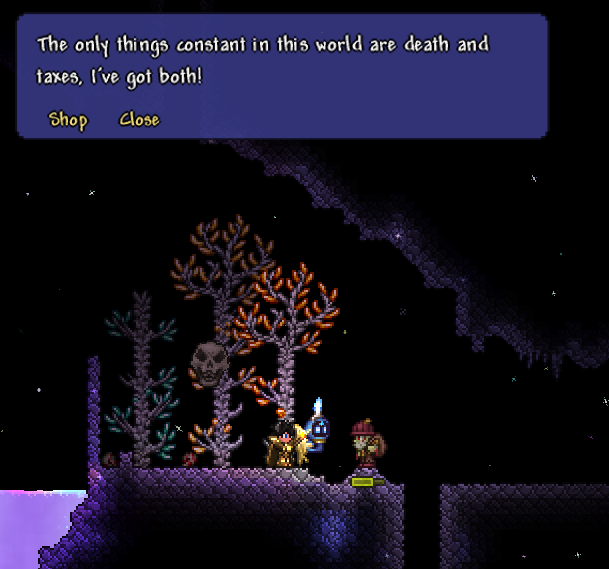 r/Terraria on Twitter: "I was messing around with the new shimmer liquid, and then the skeleton ...