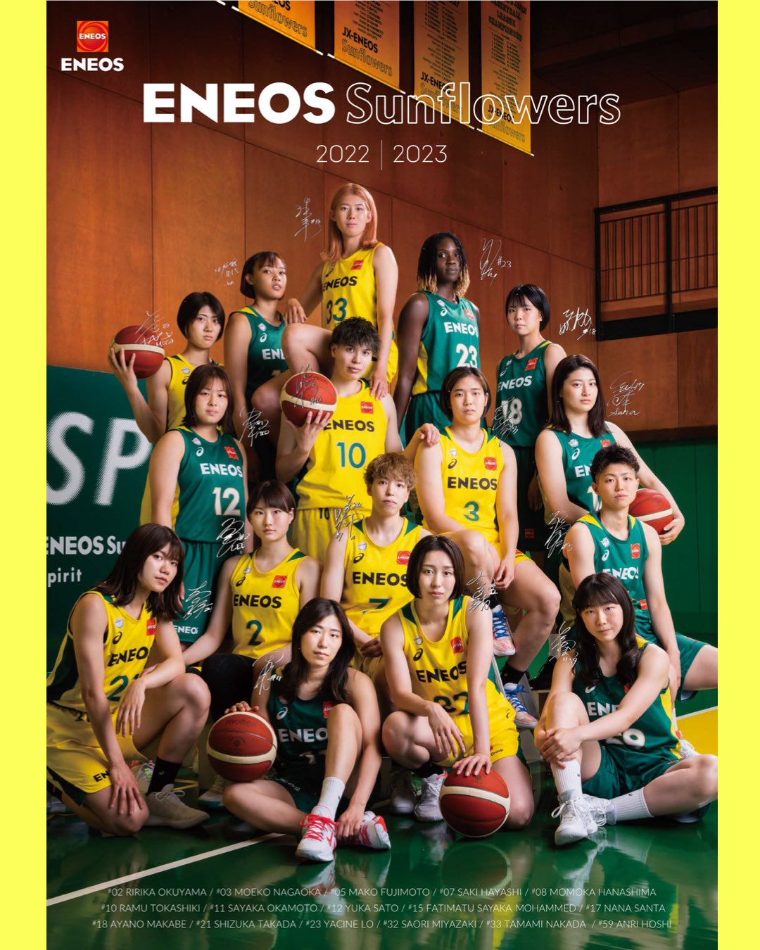 ENEOSサンフラワーズ🌻ENEOS Sunflowers【公式】 on Twitter: "🌻 #ENEOSサンフラワーズ 2022-23シーズンチームポスター🌻 チーム一丸となって二冠達成 ...