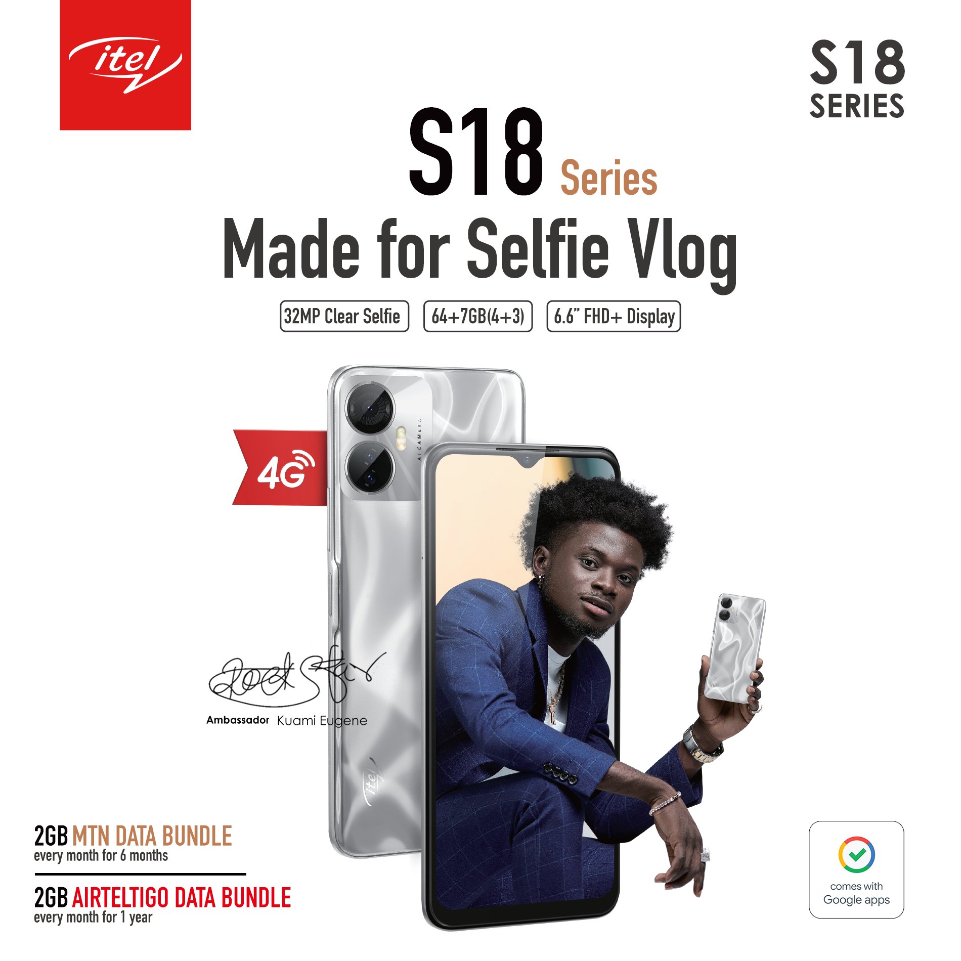 Itel Ghana on Twitter: "The itel S18 series is here! With a 32MP front camera perfect for vlogs ...