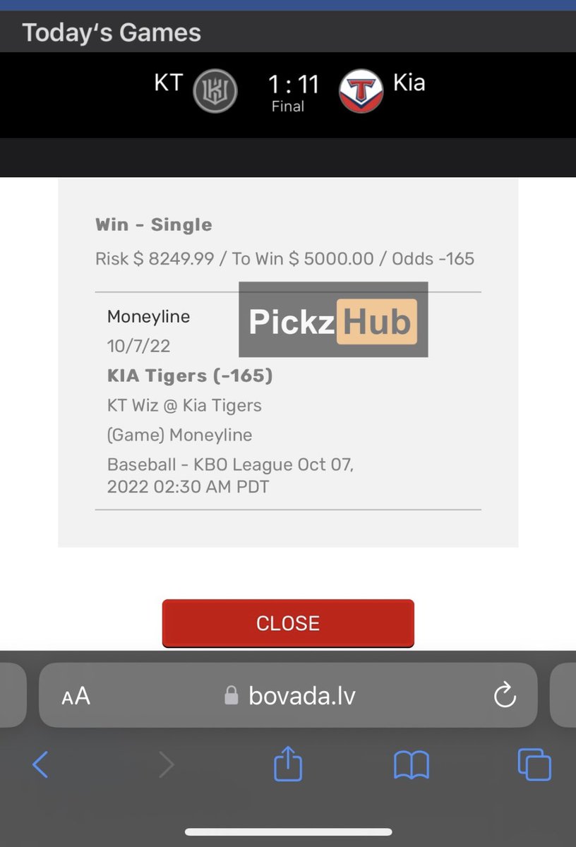 The PickzHub 🚼 on Twitter: "FREE KBO MAX 🐳🐳🐳🐳🐳🐳🐳🐳🐳 KIA (-120) MAX WHALE 5u 🐳🇰🇷 I’M REQUOTING ...